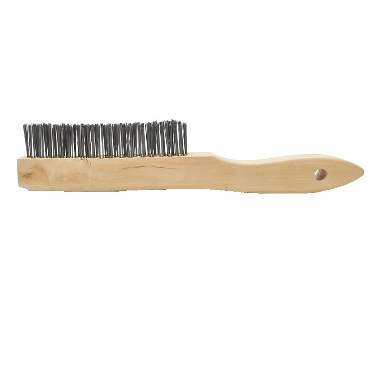 Wire Brush - 4 Row Wood Handle